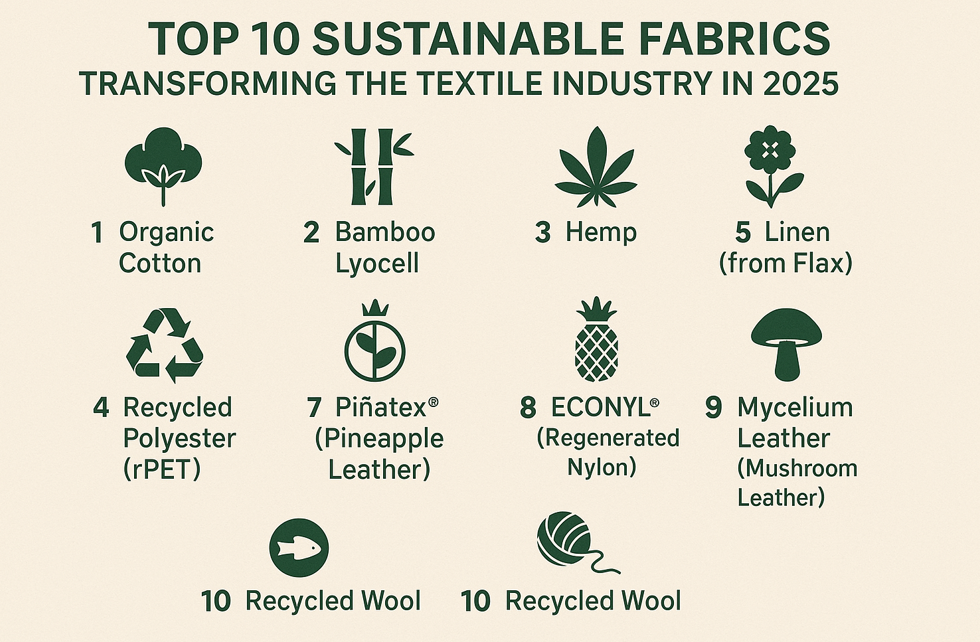 Top 10 Sustainable Fabrics Transforming the Textile Industry in 2025